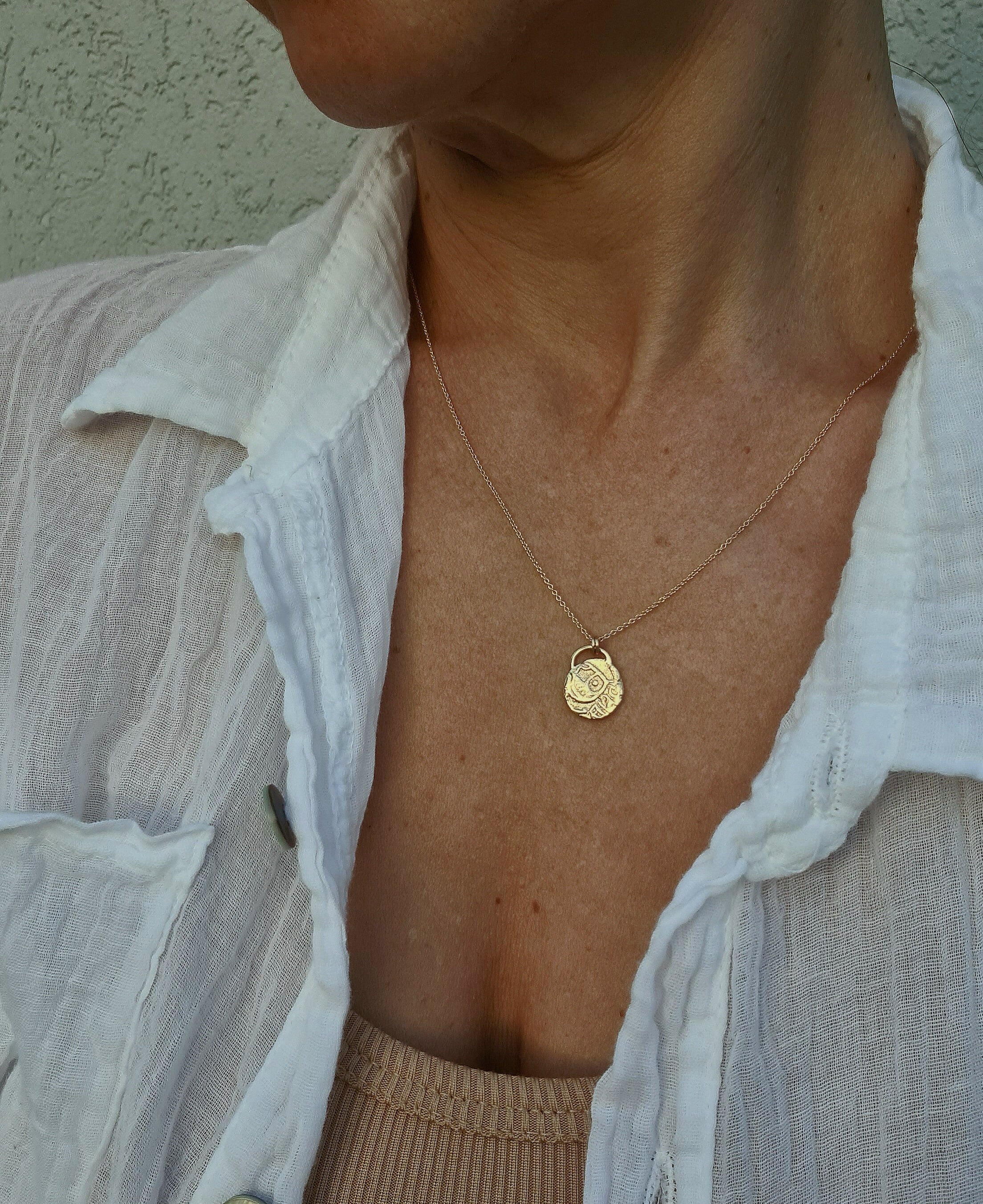 14k Gold Antique Coin Pendant – DiaStudio
